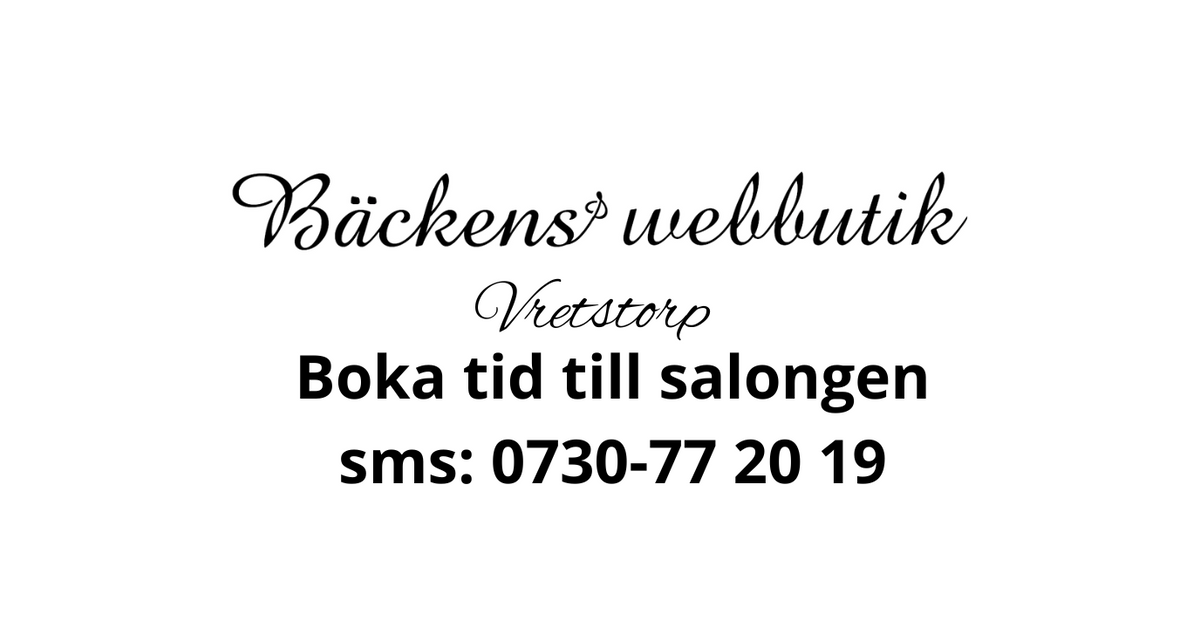 Bäckens webbutik